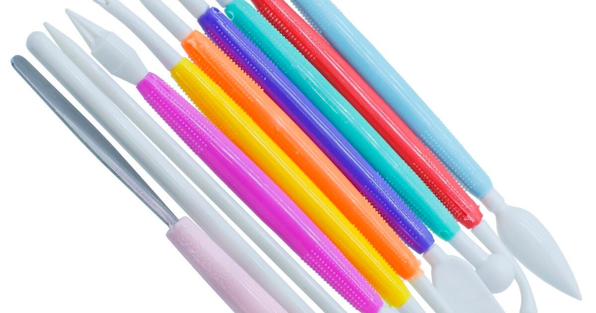 PLASTIC CRAFT CLAY TOOLS SET OF 10PCS - Rainbows And Hues