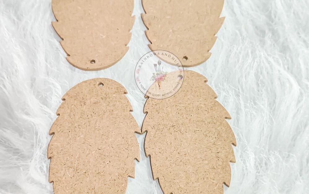 MDF SHAPE LEAF PACK OF 4 - Rainbows And Hues