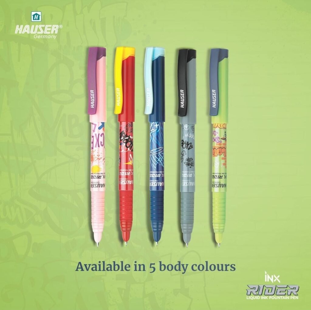 HAUSER INX RIDER LIQUID INK FOUNTAIN PEN 2PCS - Rainbows And Hues