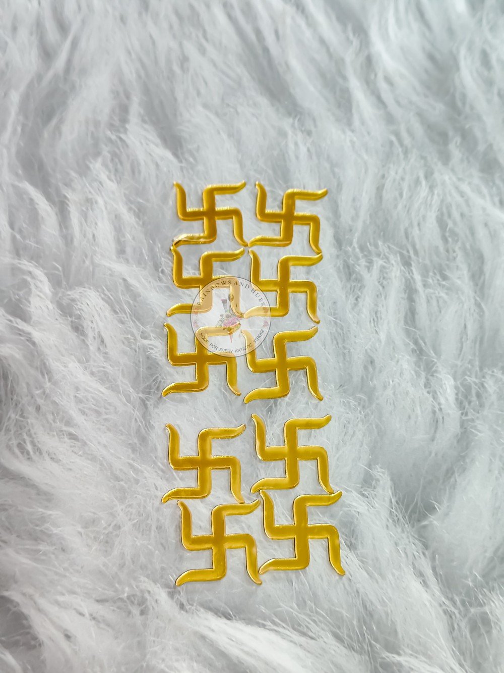 ACRYLIC CUT OUTS SWASTIK 5PCS - Rainbows And Hues